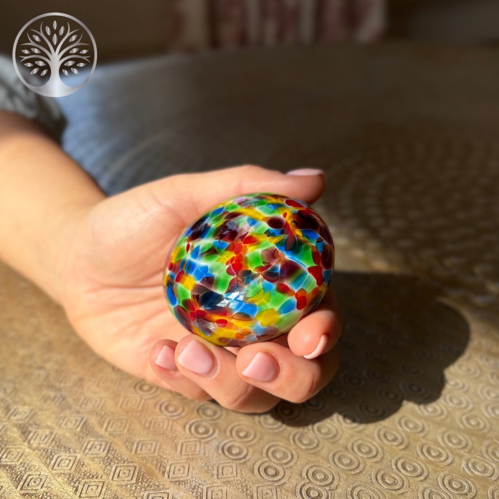 Glass Cuddle Stone - Celebration - Yarwood Memorial Products