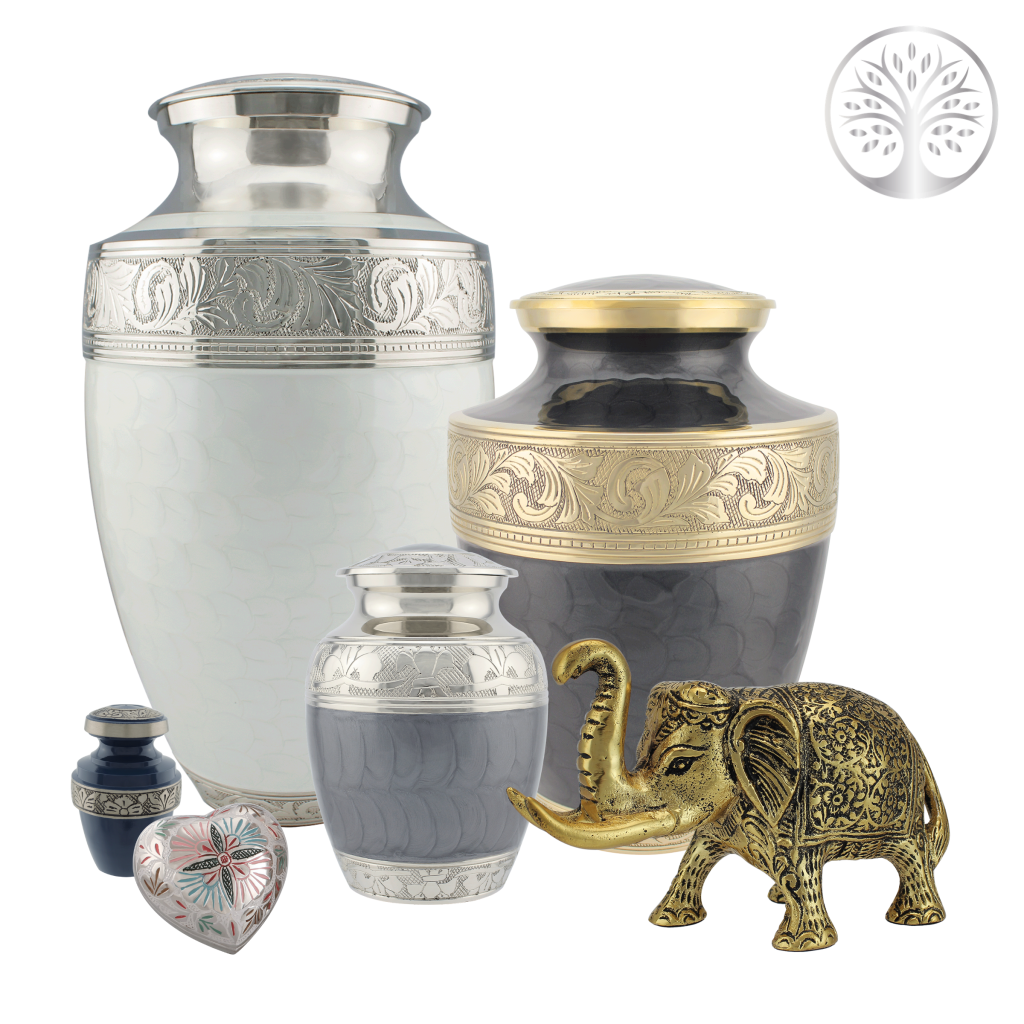 Brass Urn Display Package - Yarwood Memorial Products