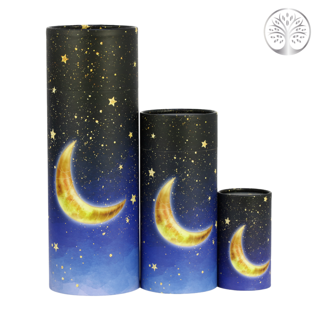 Printed Scatter Tube - Moon & Stars - Yarwood Memorial Products