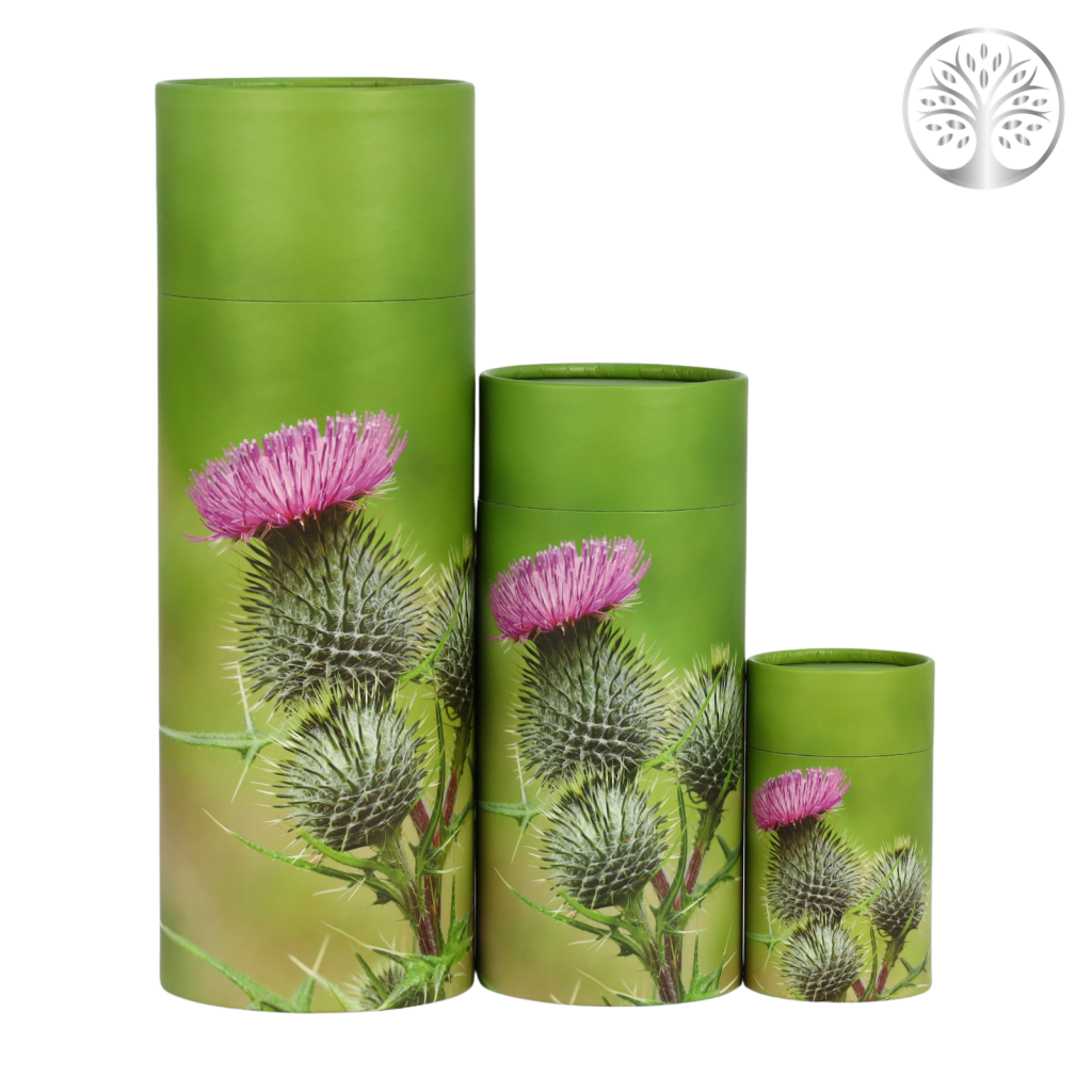 Printed Scatter Tube - Scottish Thistle - Yarwood Memorial Products