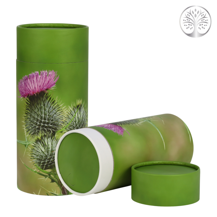 Printed Scatter Tube - Scottish Thistle - Yarwood Memorial Products